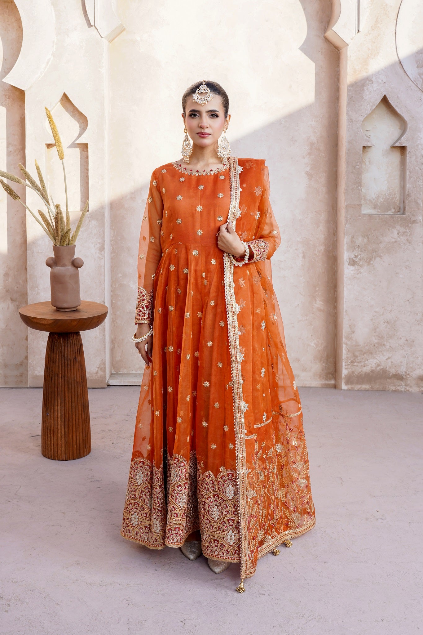 3 Piece Embroided Unstitched -ZC-825-12-Orange – Mayalpk